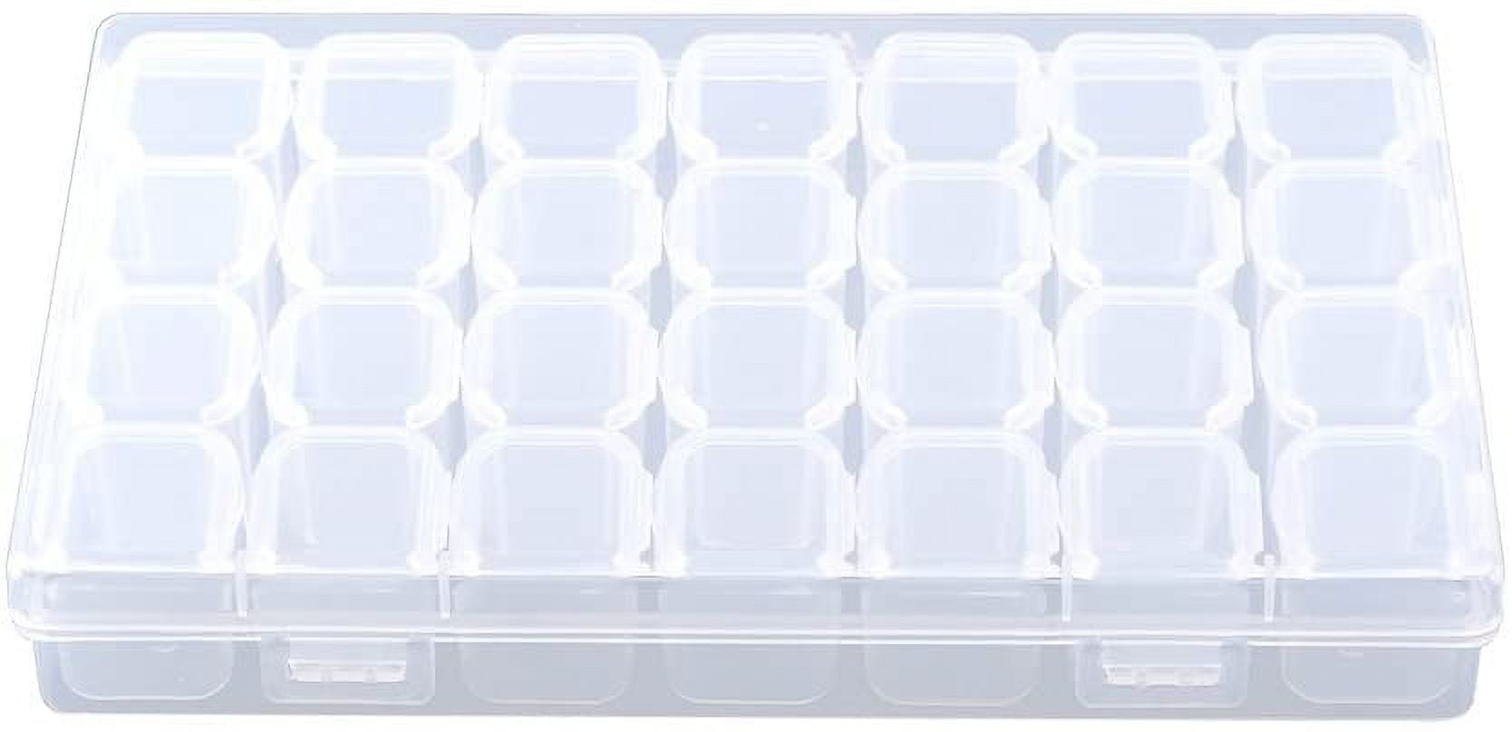 28 Grids Clear Plastic Organizer Box Container, Bead Organizers and ...