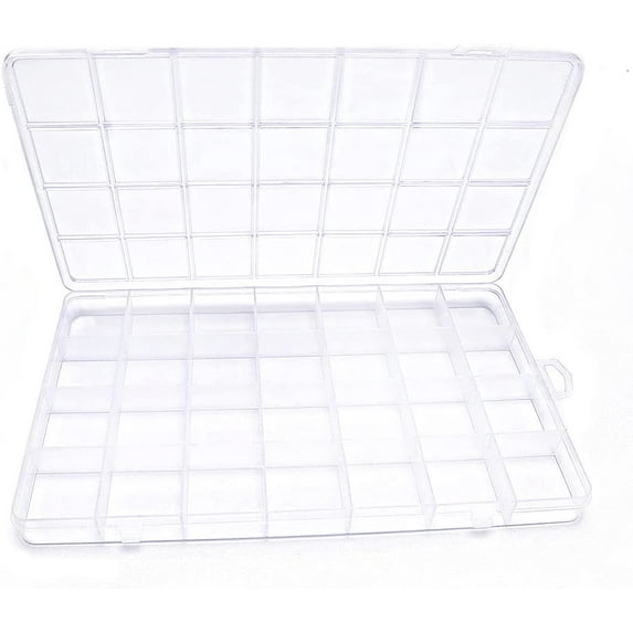 28 Grids Plastic Bead Organizer Box, Organizer Container Storage Box ...