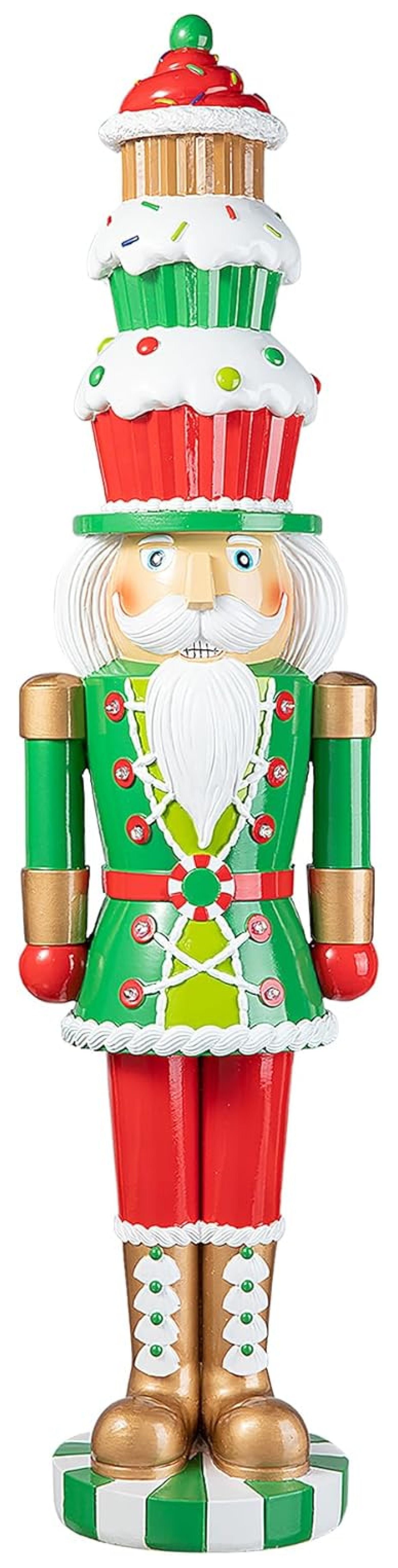 28" H Lighted Christmas Resin Nutcracker Porch Decor-Christmas Welcome for Front Door Porch ...
