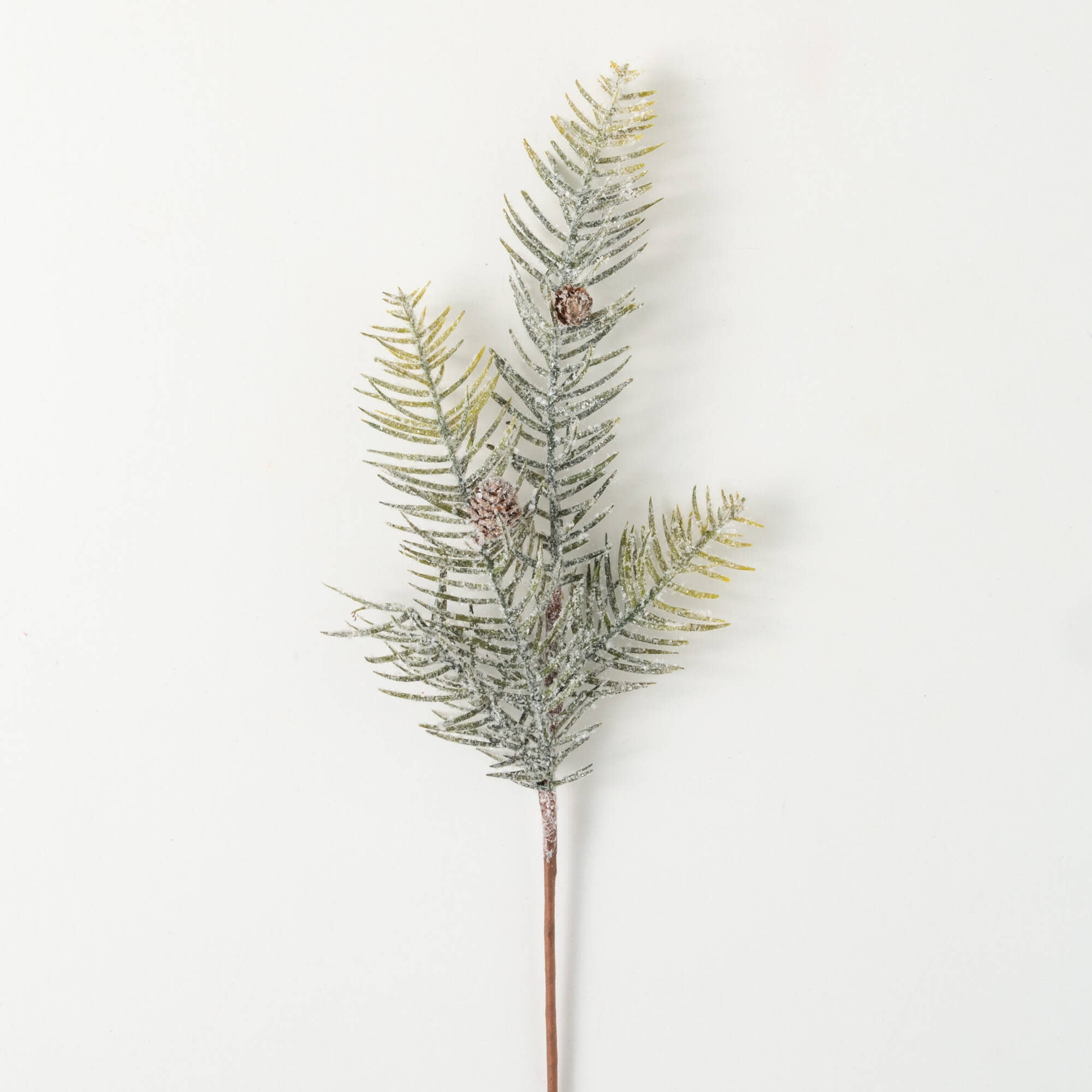 28"H Sullivans Artificial Christmas Snowy Green Yellow Pine Spray ...
