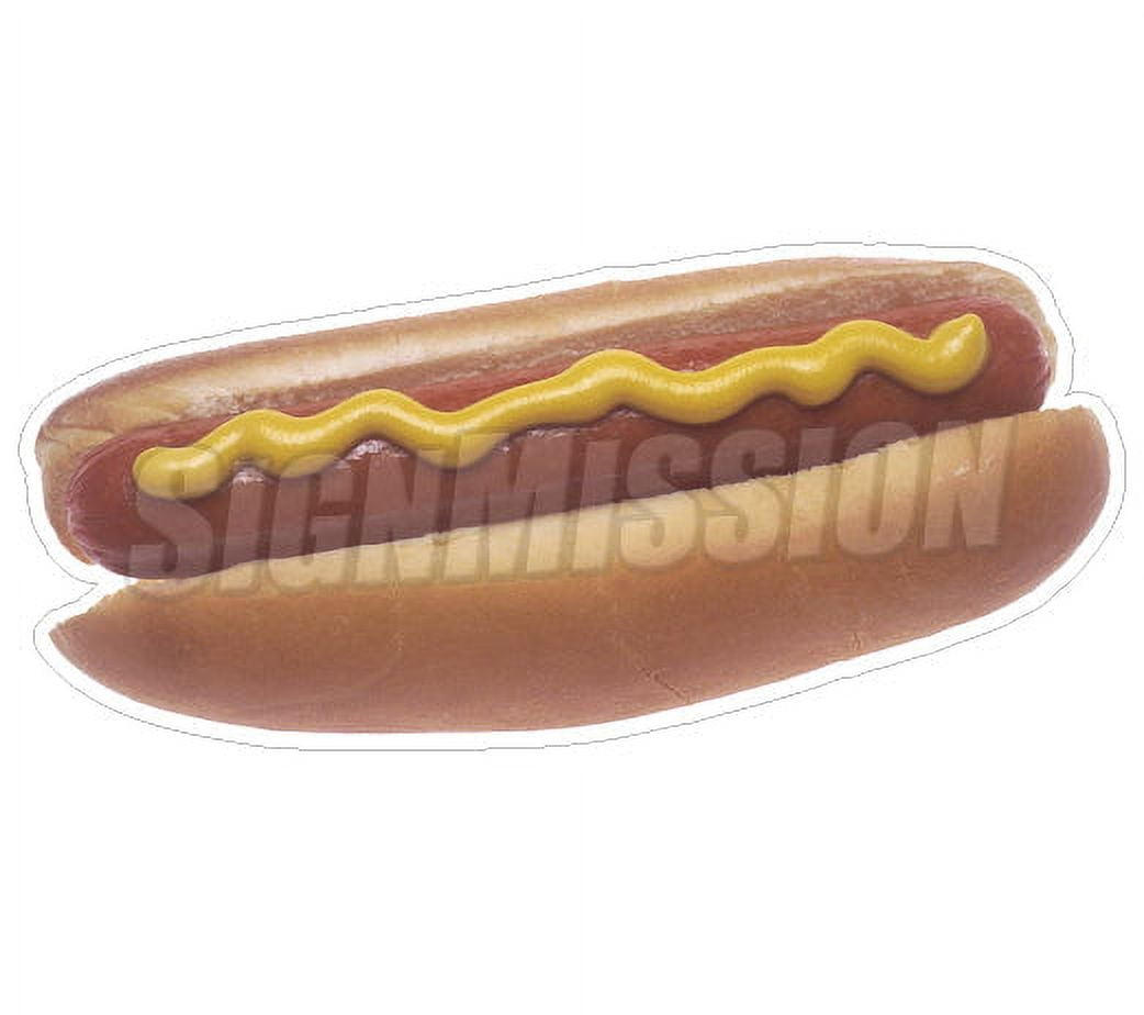 28" HOT DOG Concession Decal menu sign stand cart sticker - Walmart.com
