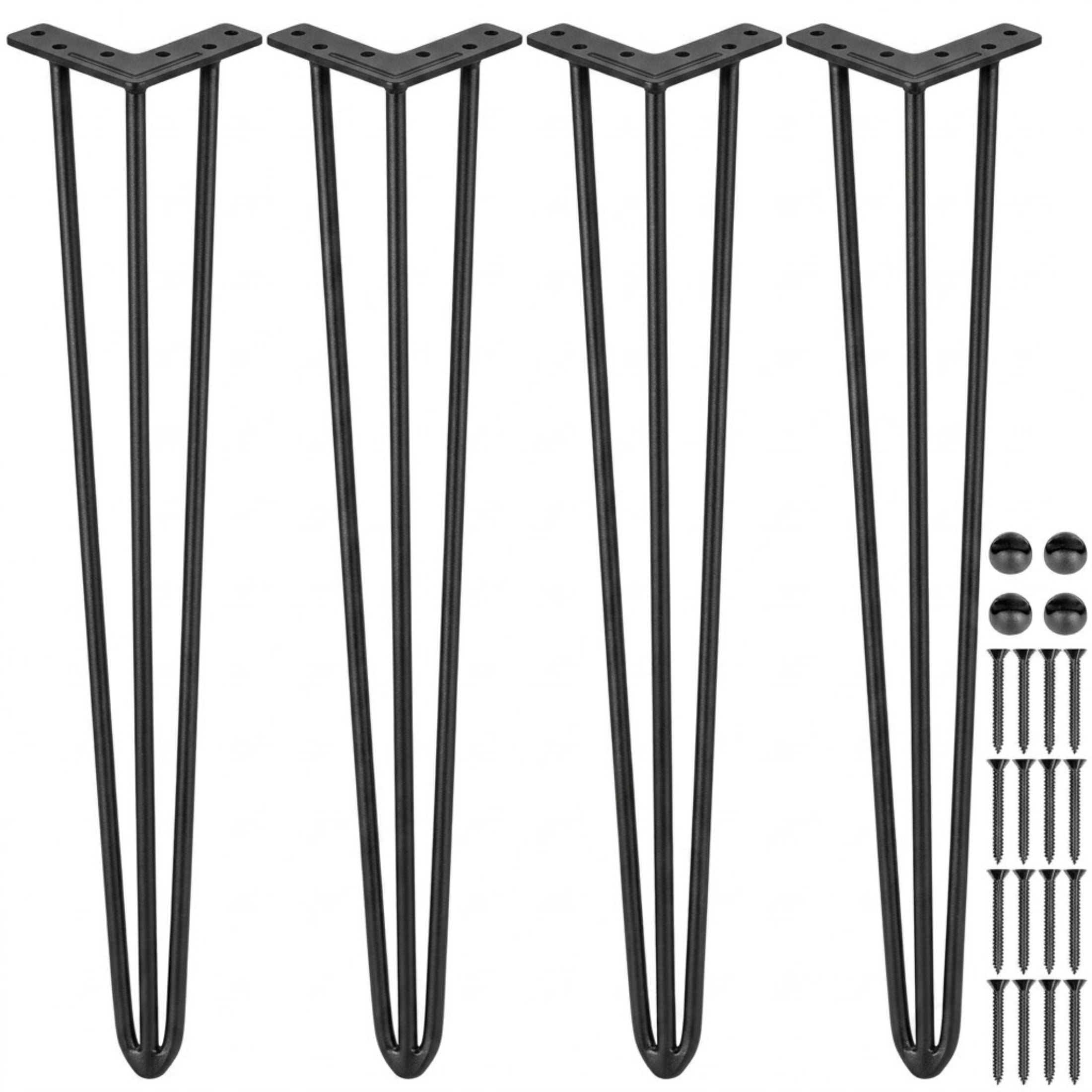 28" Hairpin Table Legs, Set of 4 Heavy Duty Black Carbon Steel DIY ...