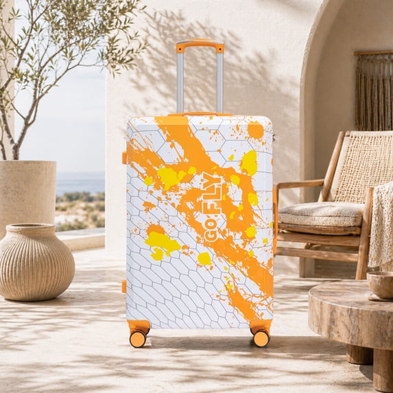 28" Hard Case Luggage,Carry On Suitcase with 360° Double Spinner Wheels ...