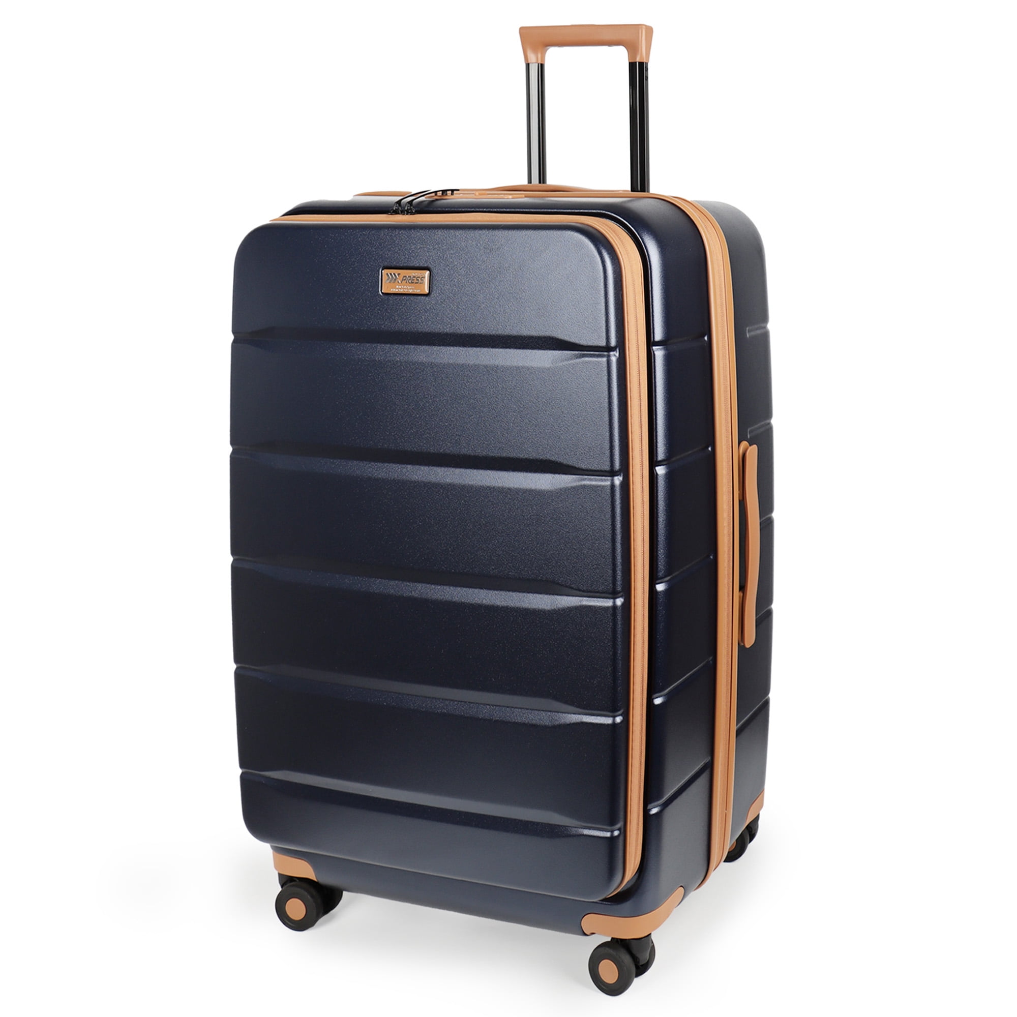 28" Hardside Large Checked Spinner Luggage Expandable Front-Opening ...