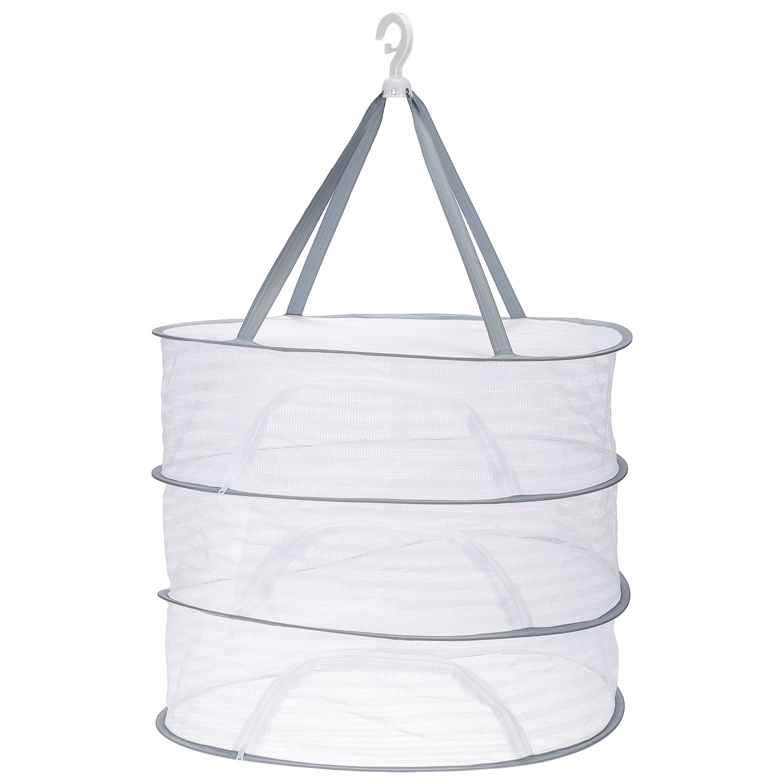 28" Herb Drying Rack Hanging 3 Layer Hanging Mesh Net Collapsible Food ...