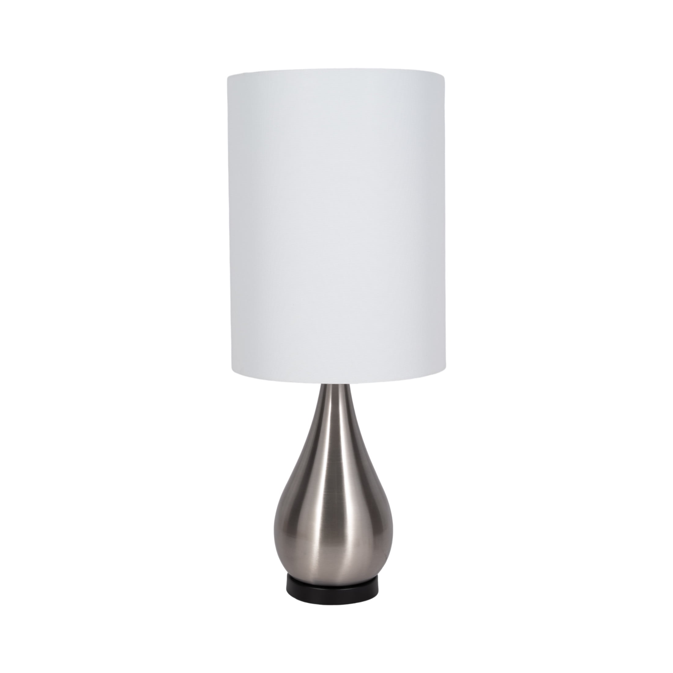 28"Hx14" Diameter, Metal Teardrop Table Lamp, Silver, Modern Table Lamp ...