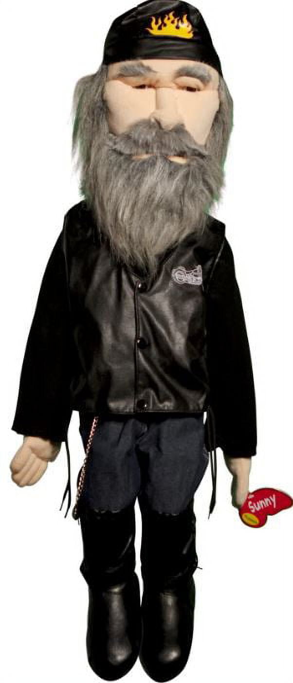 28 In. Biker - Male In Leather Jean, Sculpted Face Puppet - Walmart.com