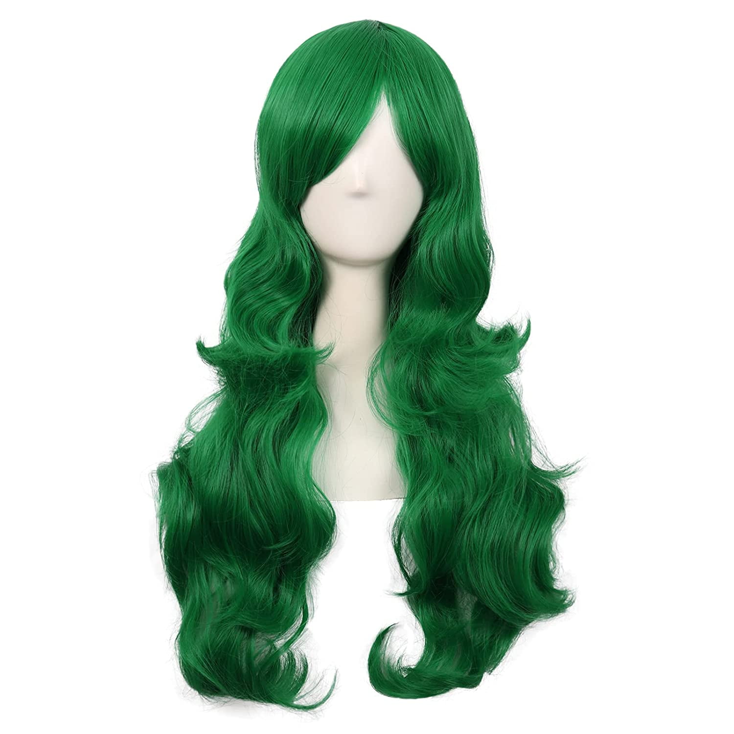 28 Inch/70cm Charming Women Side Bangs Long Curly Full Hair Synthetic ...