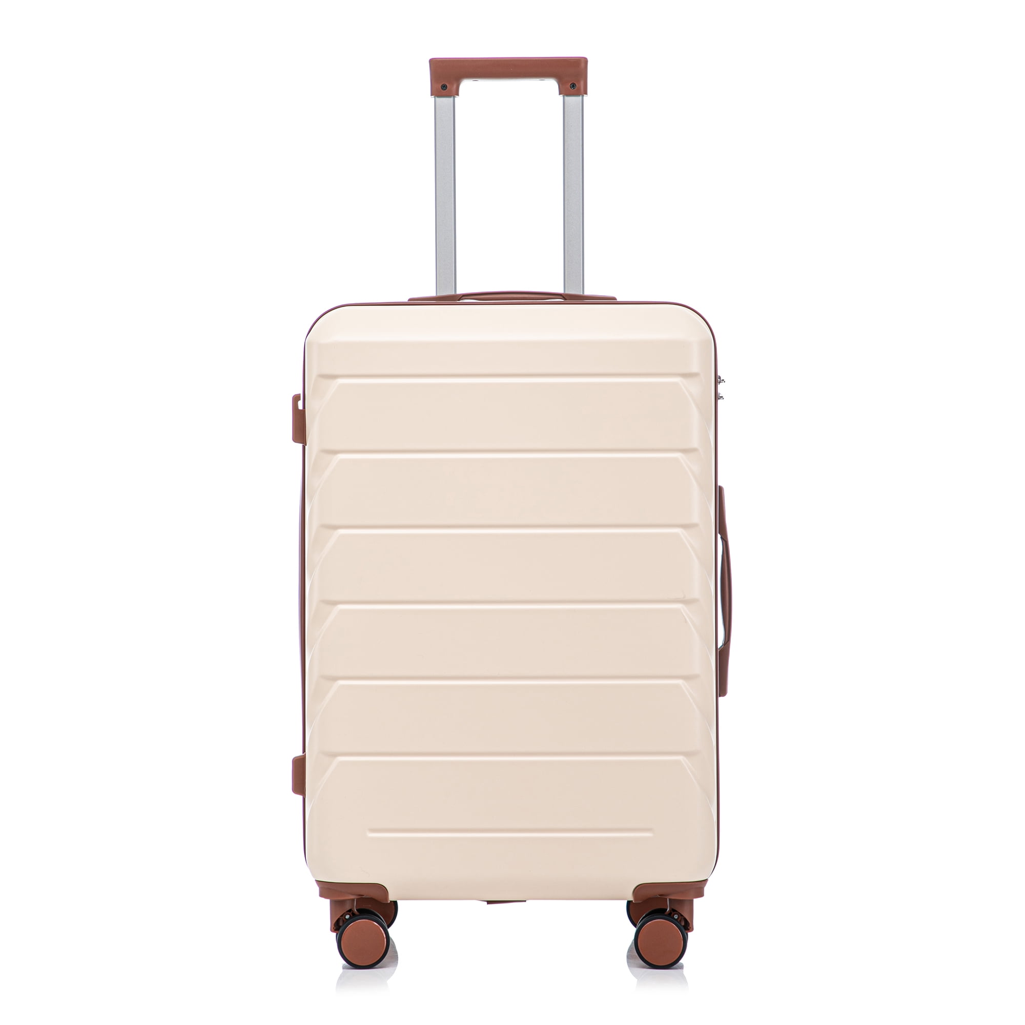 28 Inch ABS Hardside Checked Luggage, Scratch Resistant Spinner ...