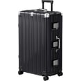 28-Inch Aluminum Frame Checked Suitcase with Spinner Wheels, TSA ...