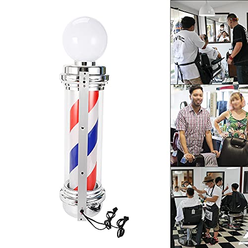 28 Inch Barber Pole,Wall Mount Rotating Light,Hair Salon Open Sign ...