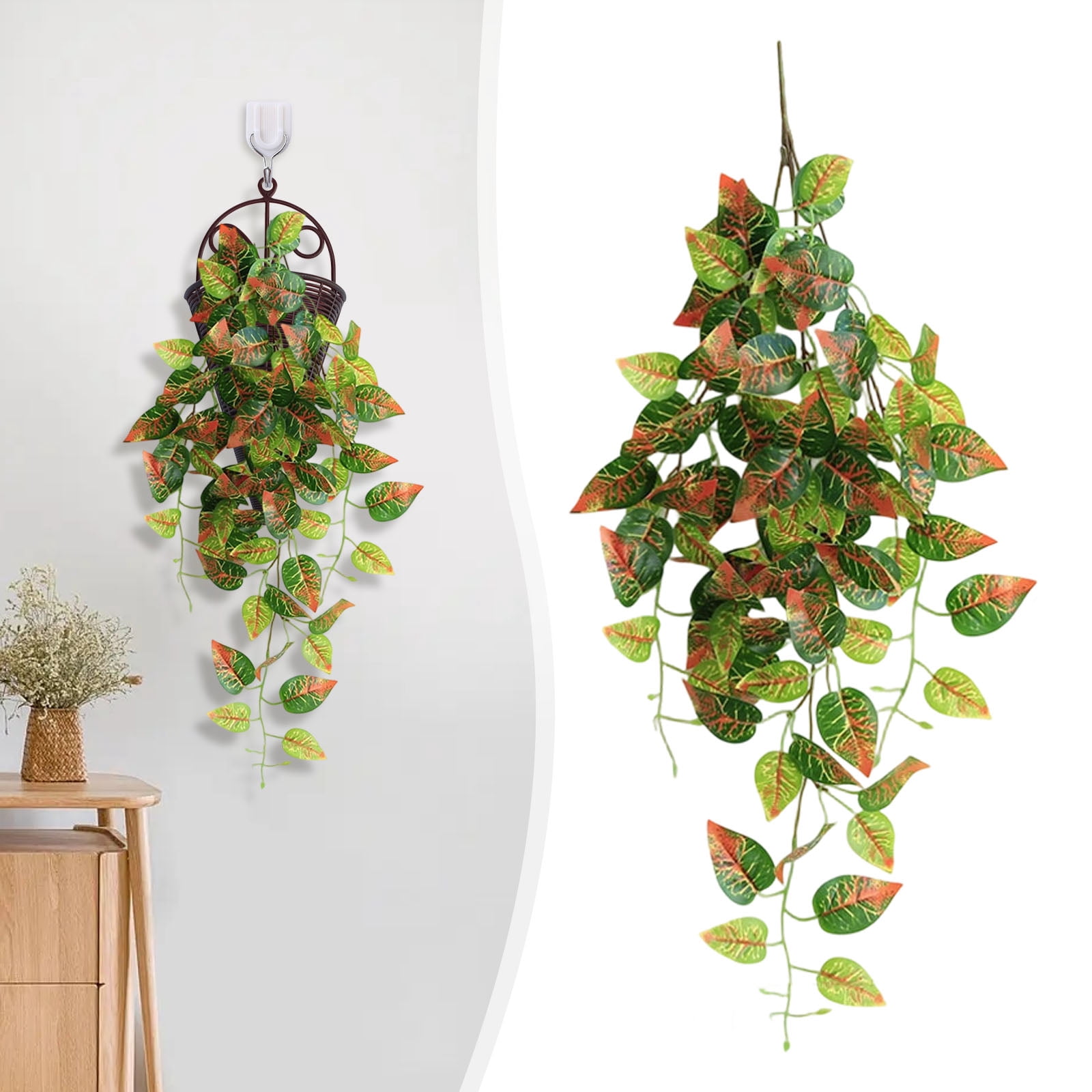 28 Inch Green Plant Hanging Ornament C – Miyuadkai Artificial Hanging ...