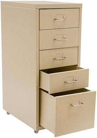28 Inch Metal File Storage Cabinet,5 Drawers Freestanding Office File ...