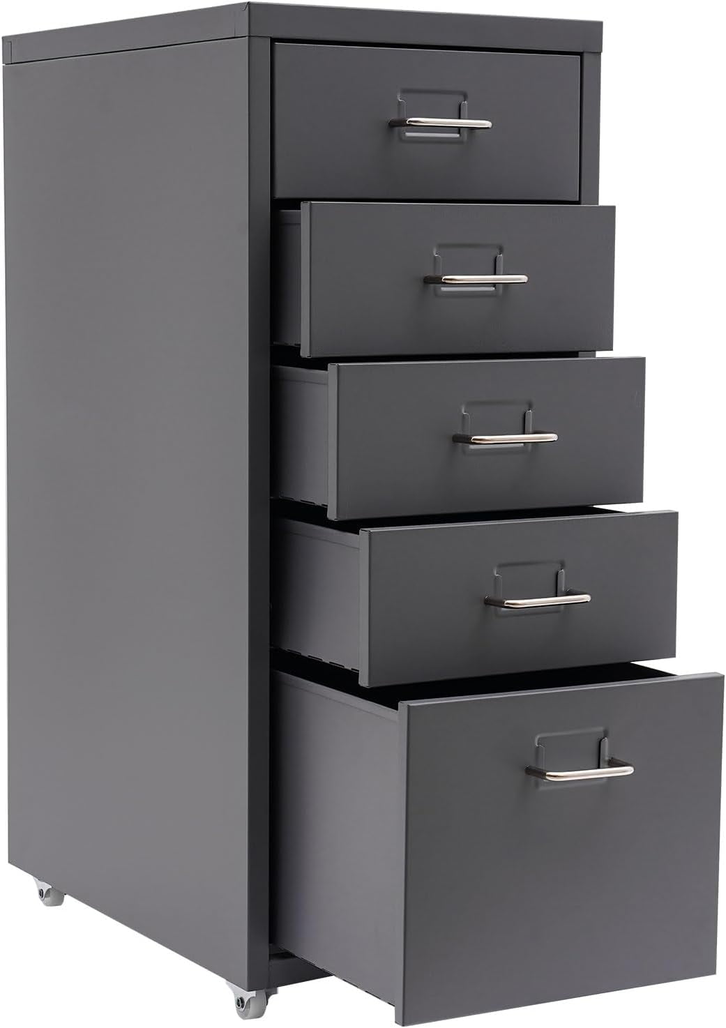28 Inch Metal File Storage Cabinet,5 Drawers Freestanding Office File ...