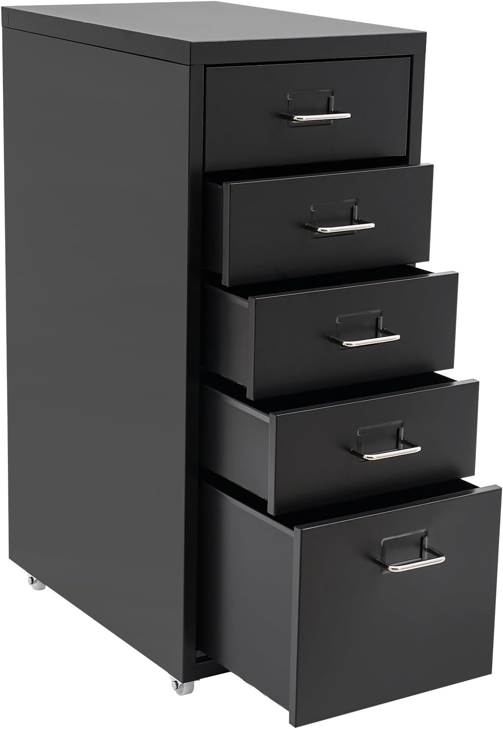 28 Inch Metal File Storage Cabinet,5 Drawers Freestanding Office File ...