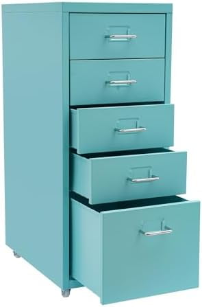 28 Inch Metal File Storage Cabinet,5 Drawers Freestanding Office File ...