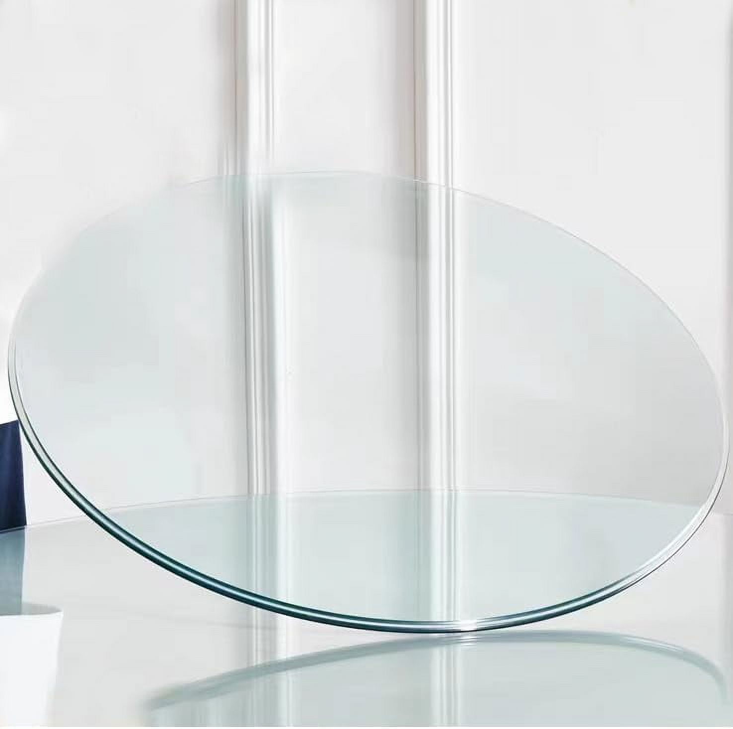 28" Inch Round Glass Table Top 0.24" Inch Thick Tempered Pencil ...