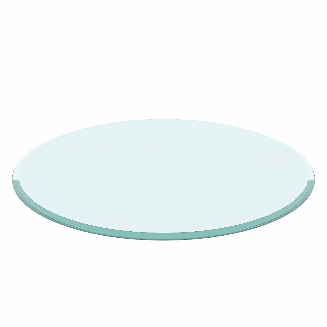 28 Inch Round Tempered Glass Table Top Clear Glass 1/2" Inch Thick ...
