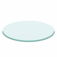Topcobe 36" Round Tempered Glass Tabletop, 1/4" Thick, Flat Polished ...