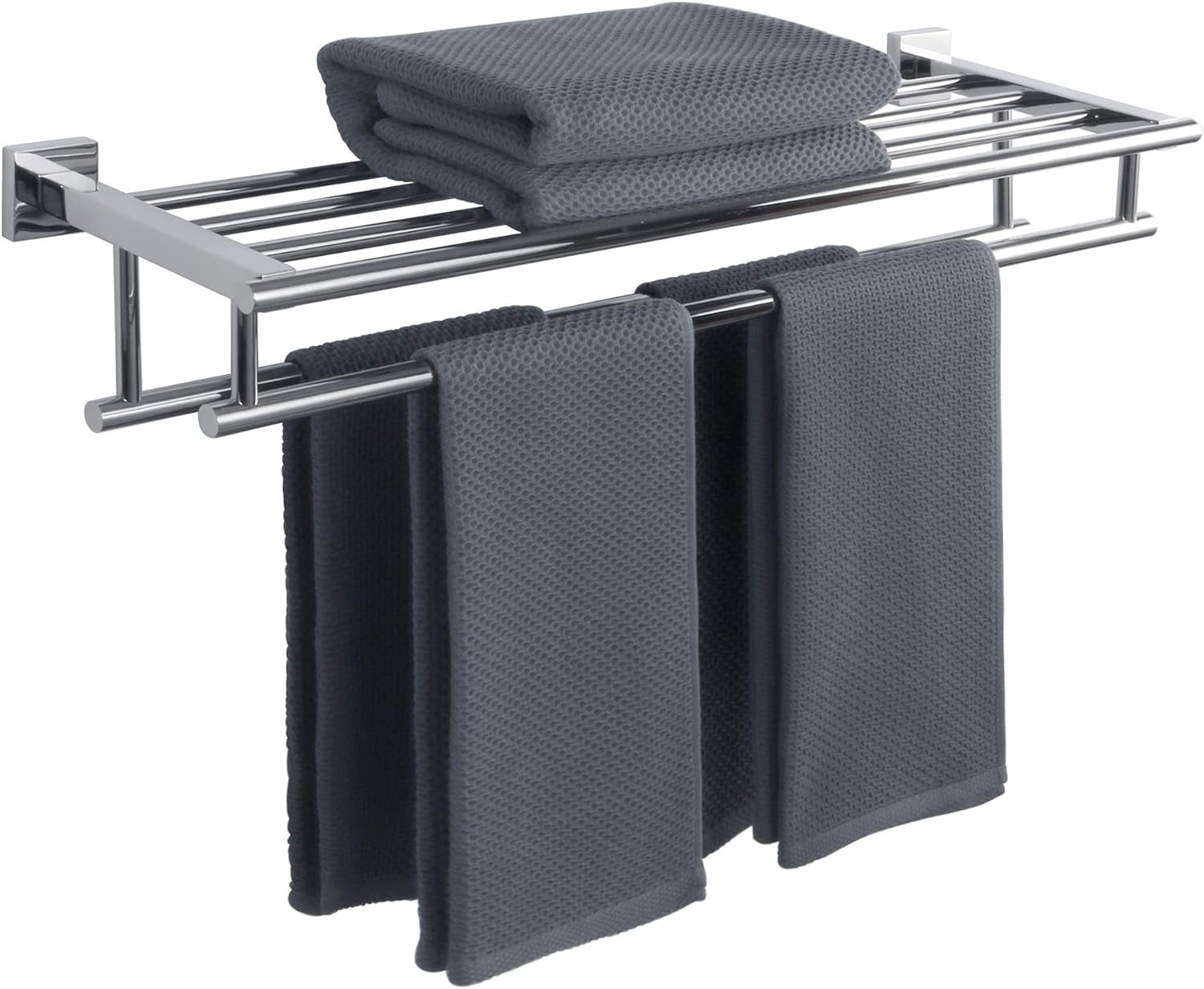 28 Inch SUS 304 Stainless Steel Wall Mount Towel Holder with Double ...