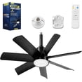28 Inch Socket Fan Light with Remote Control, Screw in E26/E27 Ceiling ...