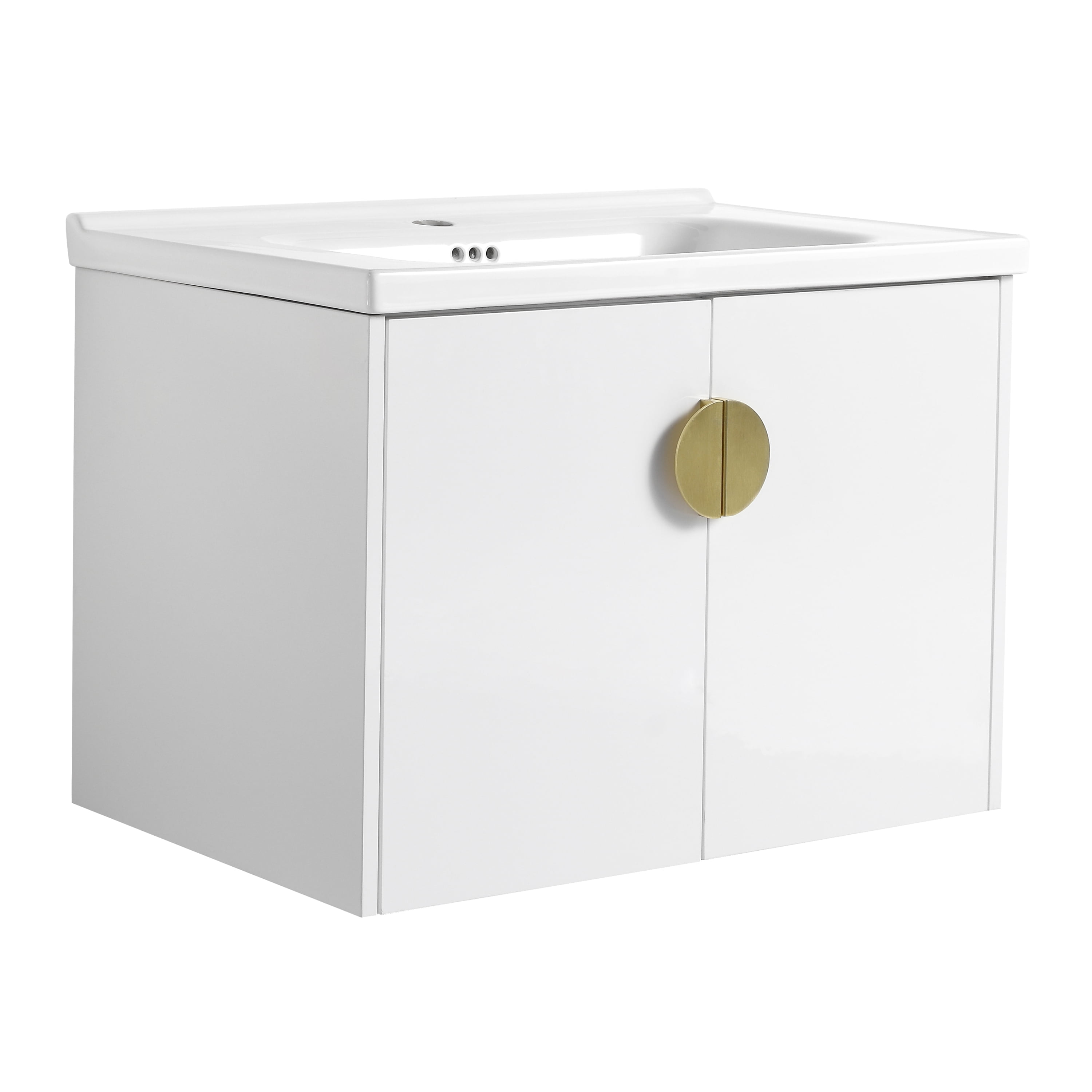 28 Inch Soft Close Doors Bathroom Vanity With Sink, For Small Bathroom ...