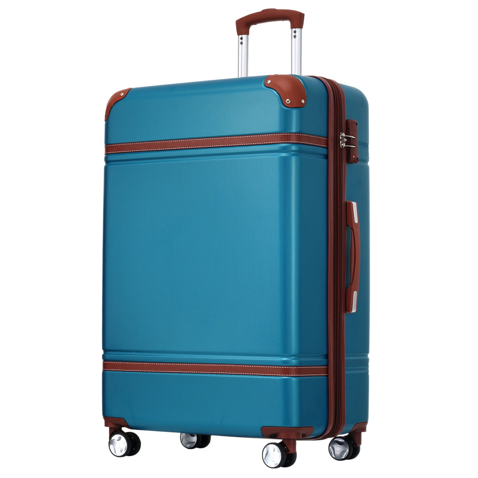 28 Inch Vintage Luggage with TSA Lock & Spinner Wheels, Expandable ...