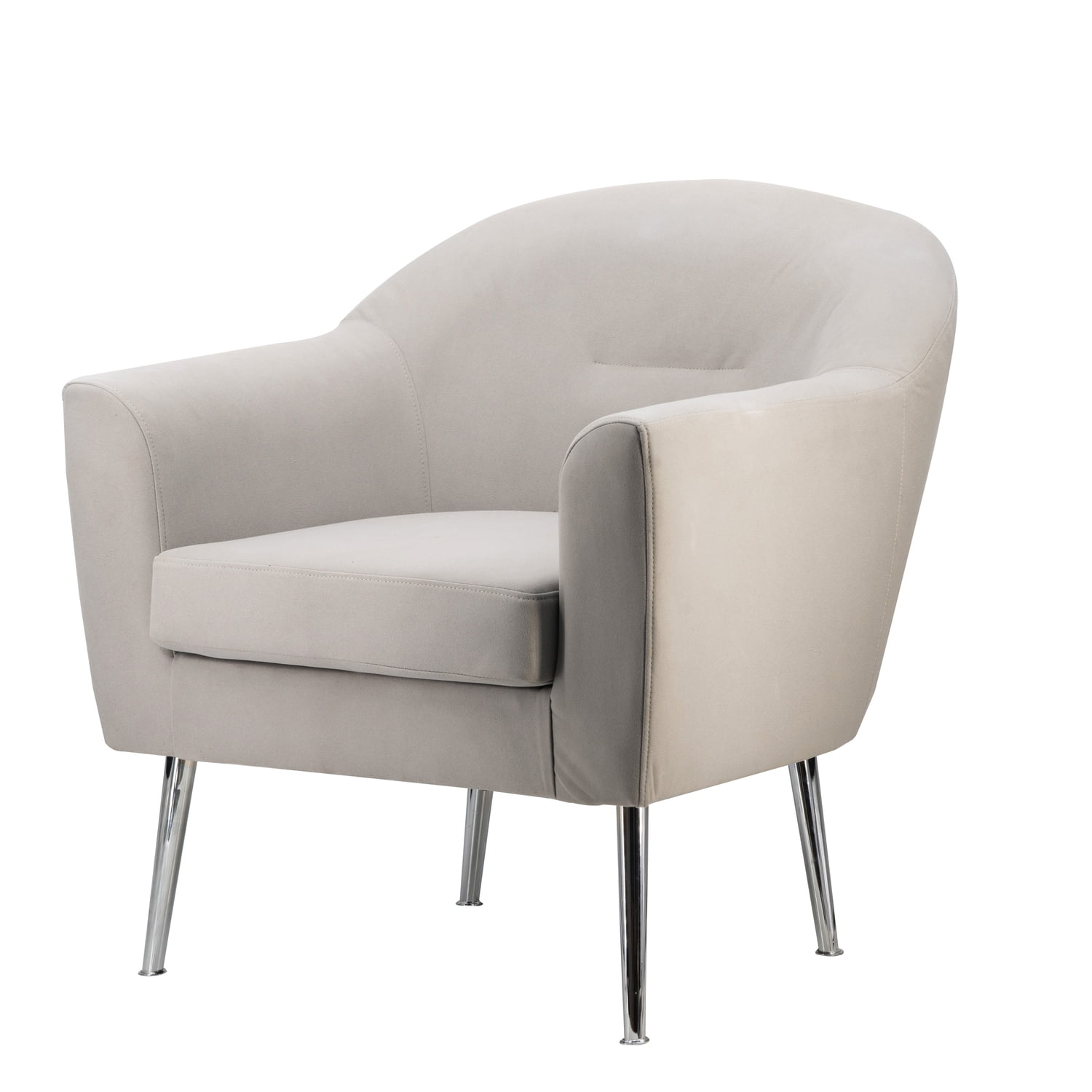 28" Ivory Arm Chair with Silver Frame - Walmart.com