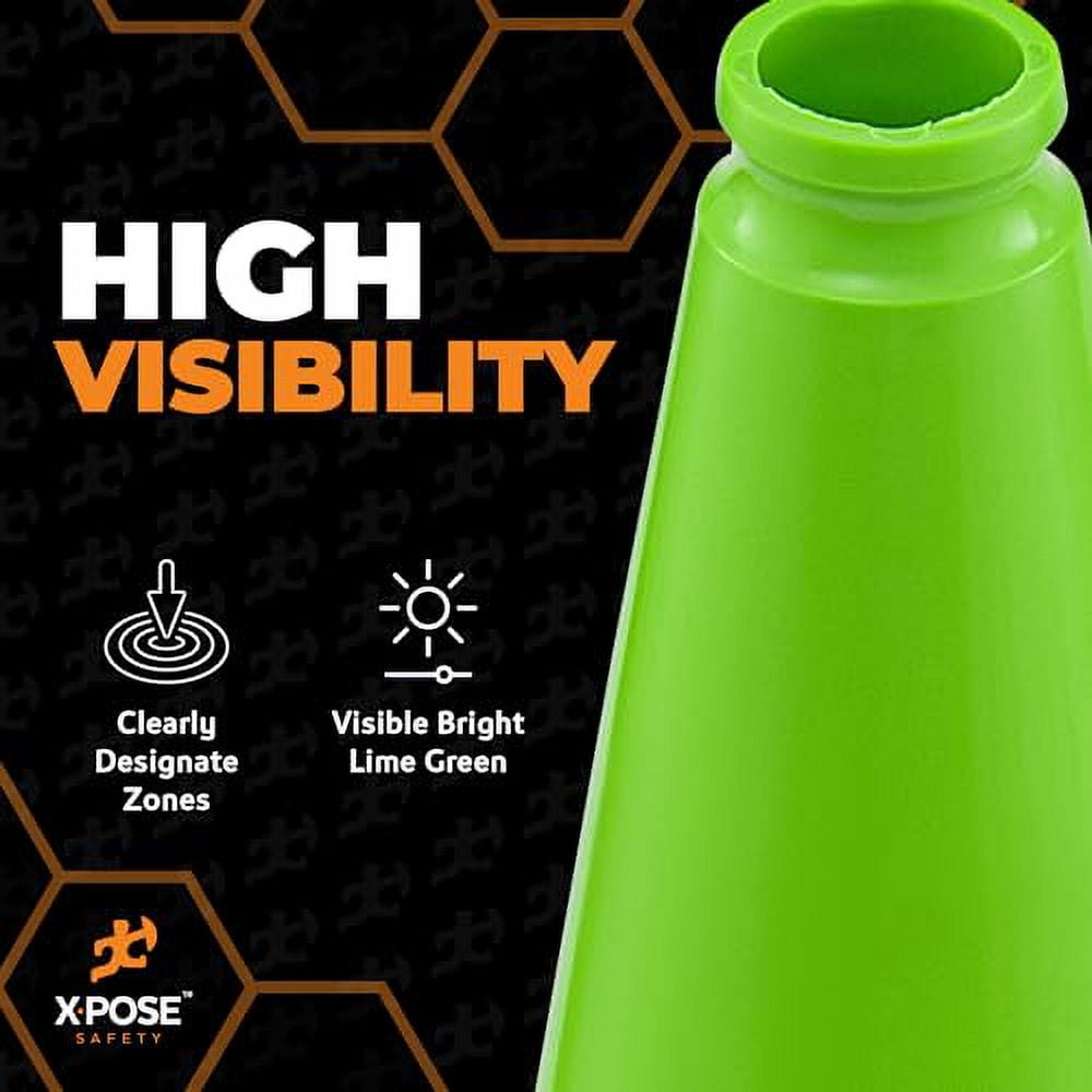 28” Lime Green Traffic Cone - 1 Pack - Premium PVC Safety Cone for ...