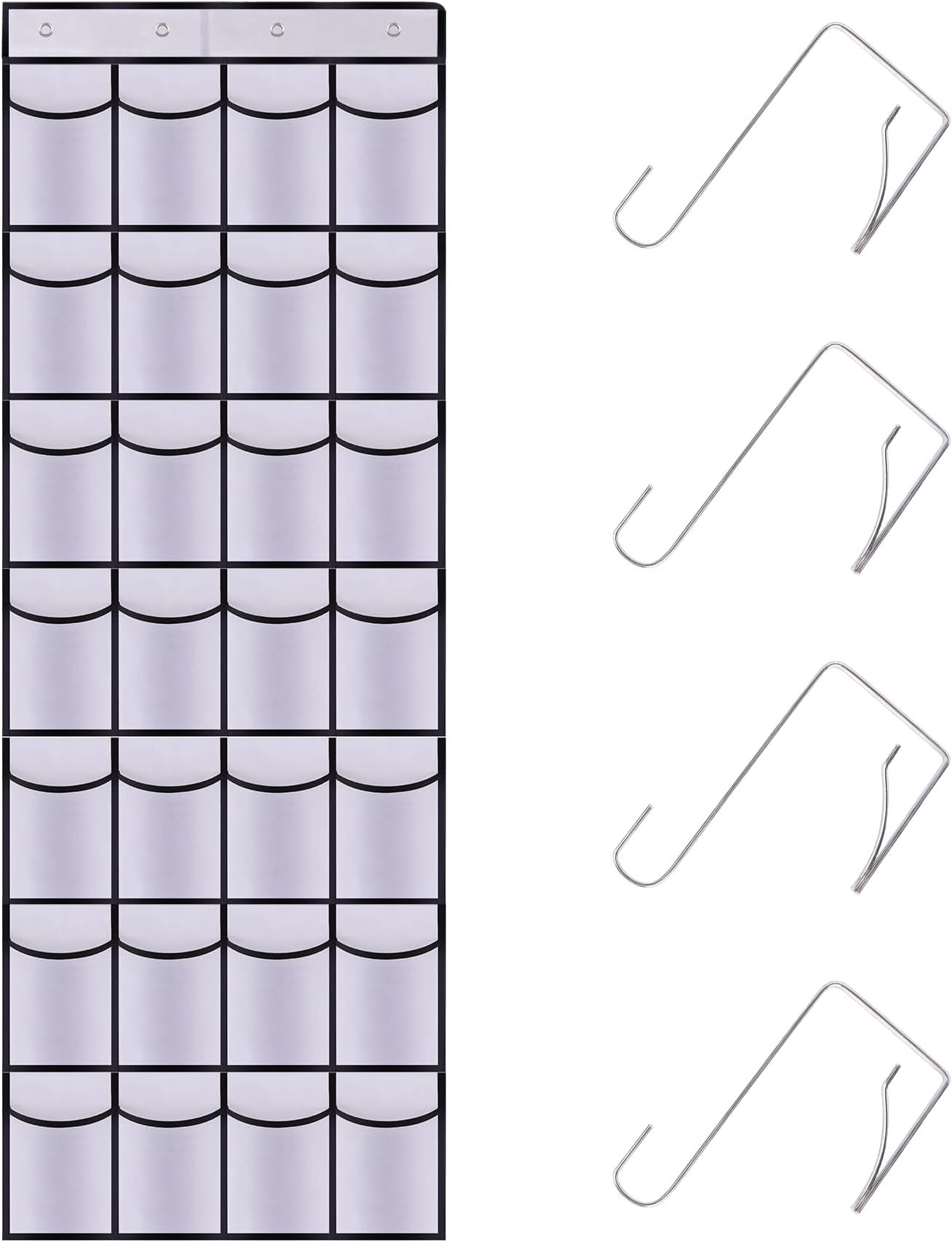 28 Mesh Pockets Shoe Organizer, Over the Door Shoe Organizer,Closet ...