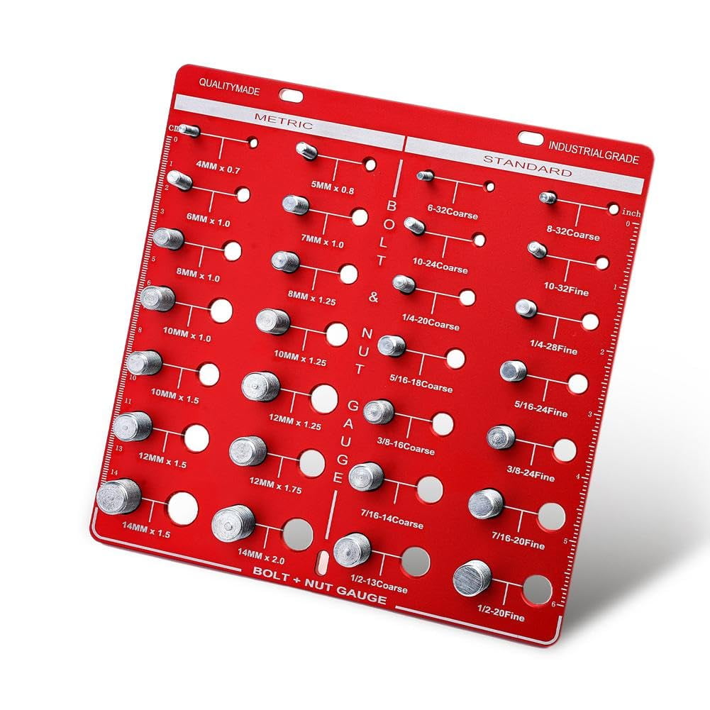 28 Nut and Bolt Thread Checker,Identibolt Bolt Nut Identifier Gauge,14 ...