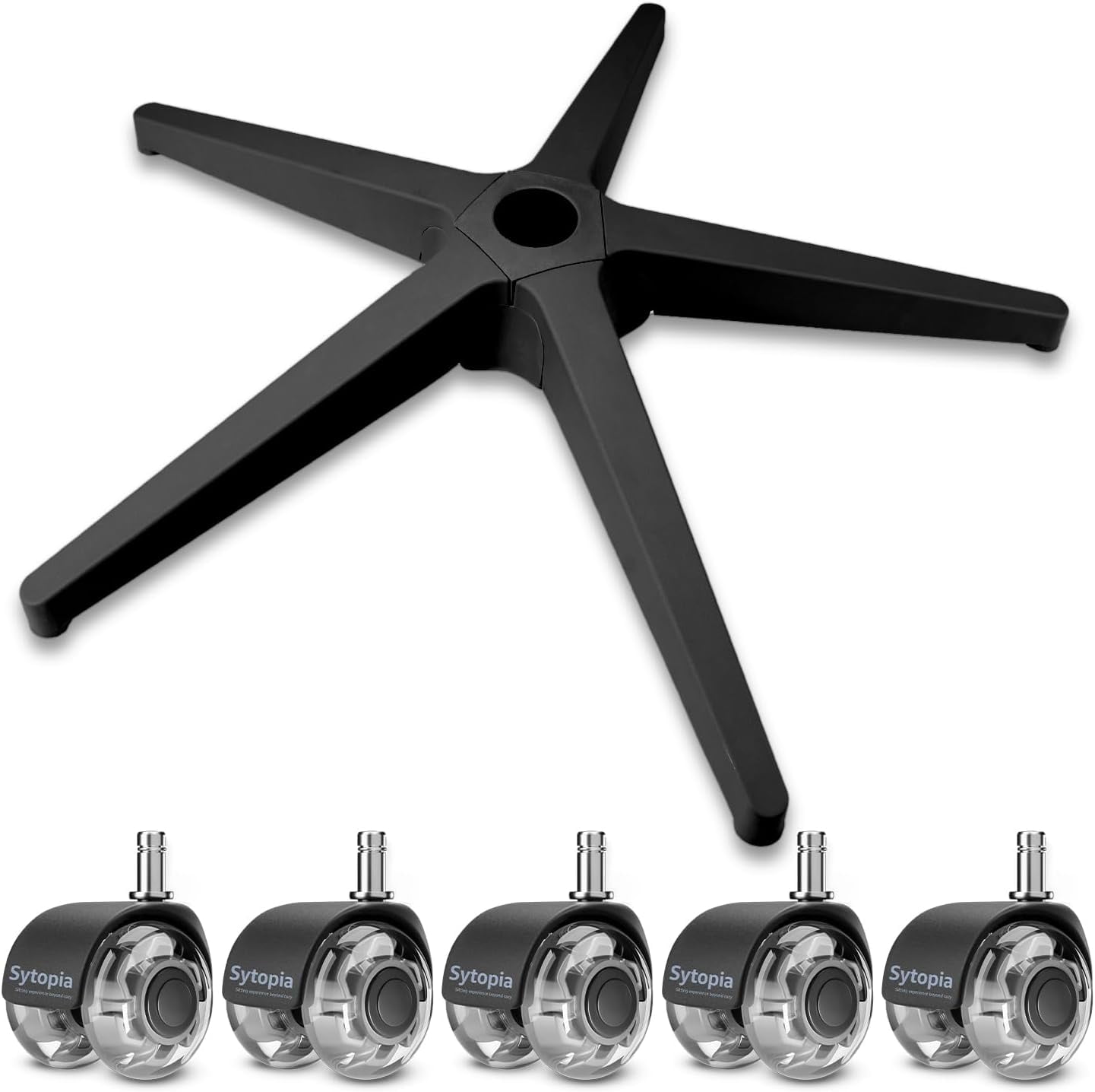 28" Office Chair Base Replacement with Wheels, Set of 5, 2500LBs Heavy ...