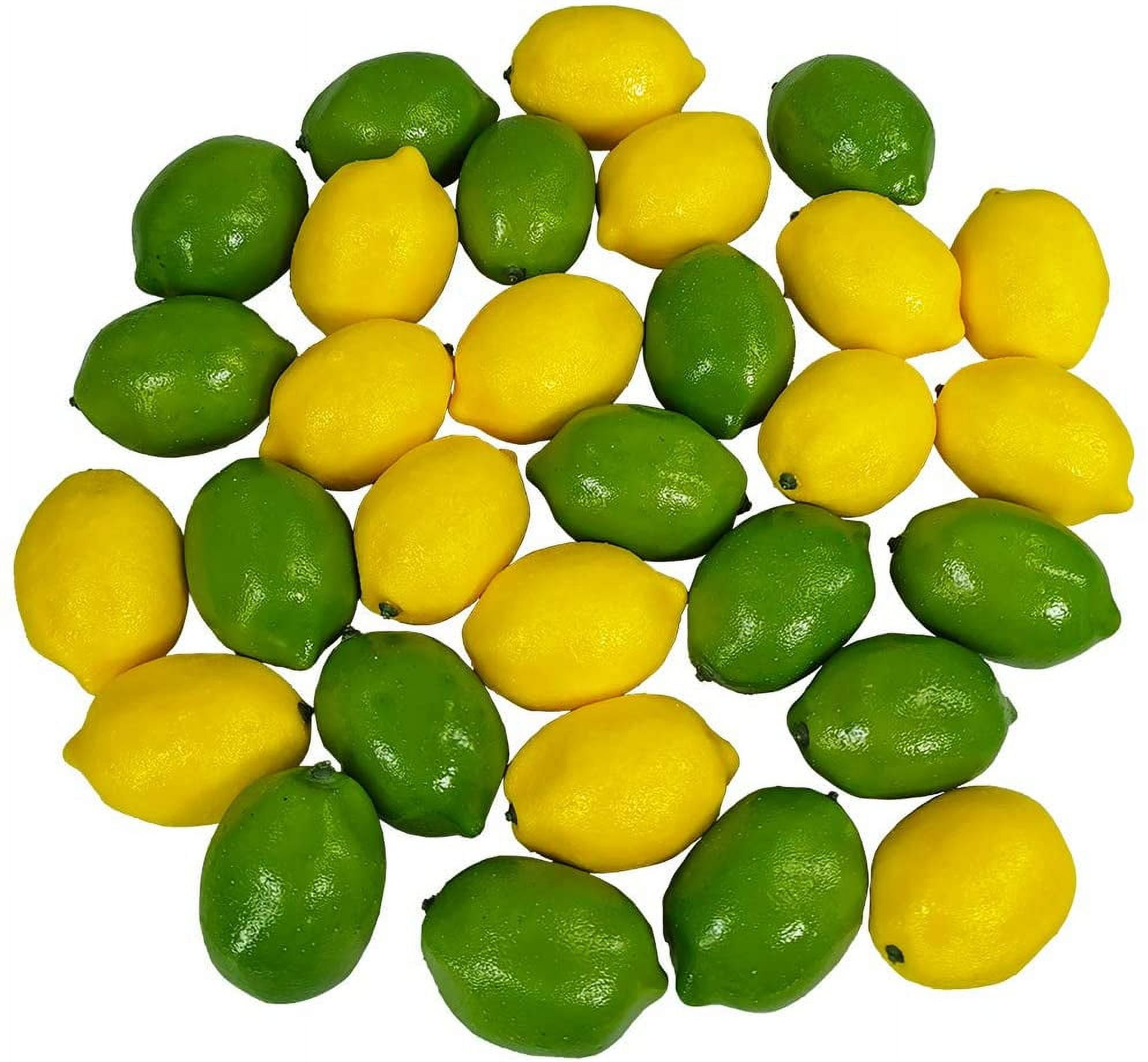 28 PCS Artificial Lemons and Limes, Fake Fruit Lemons Artificial ...