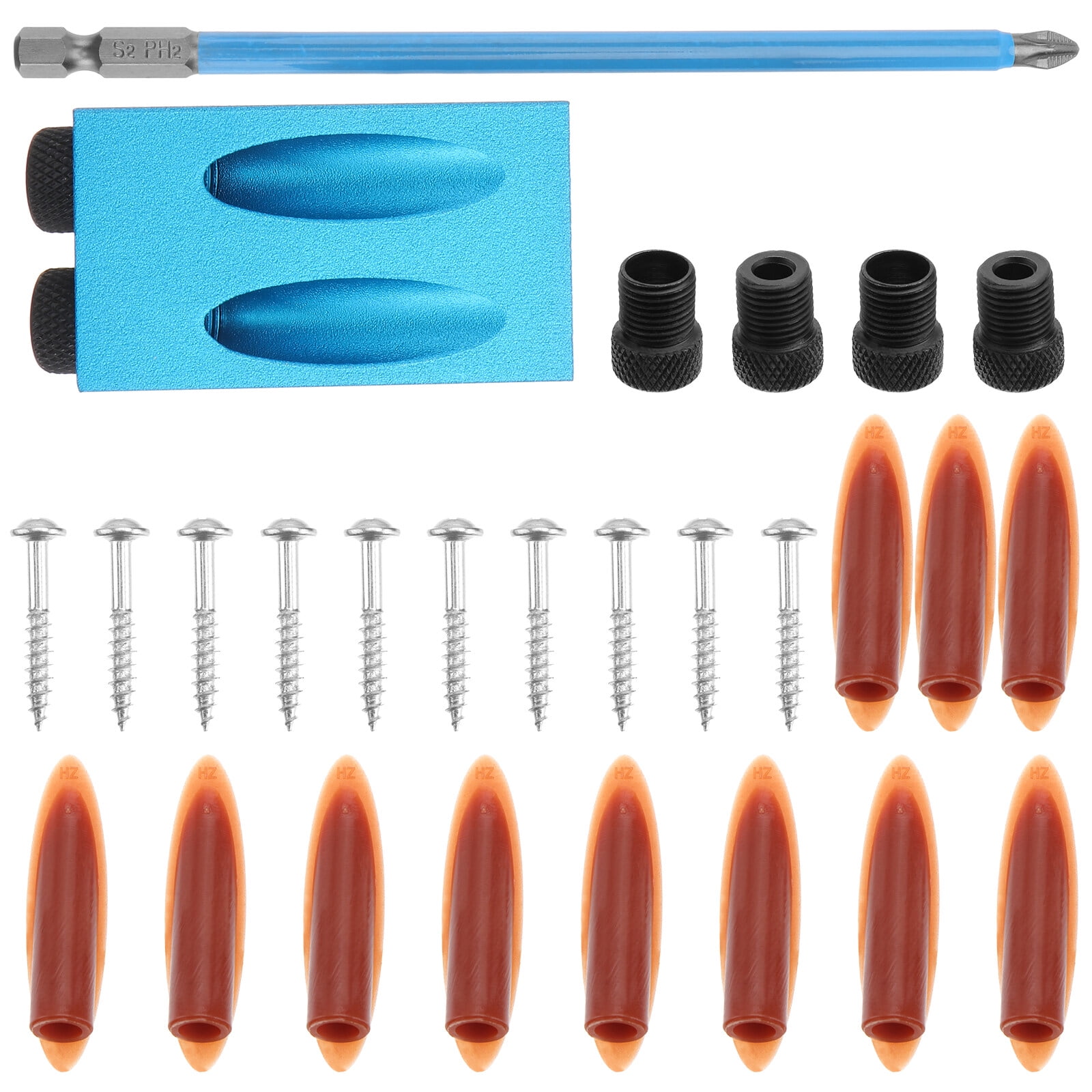 28 PCS Guide Puncher Woodworking Use Positioning Drill Locator Bits ...