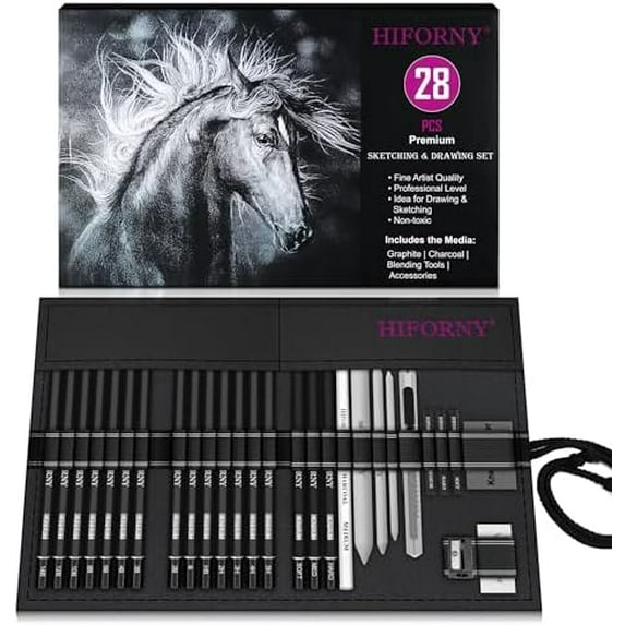 28 PCS Sketching Drawing Pencil Set,Sketch Pencils Art Supplies with ...