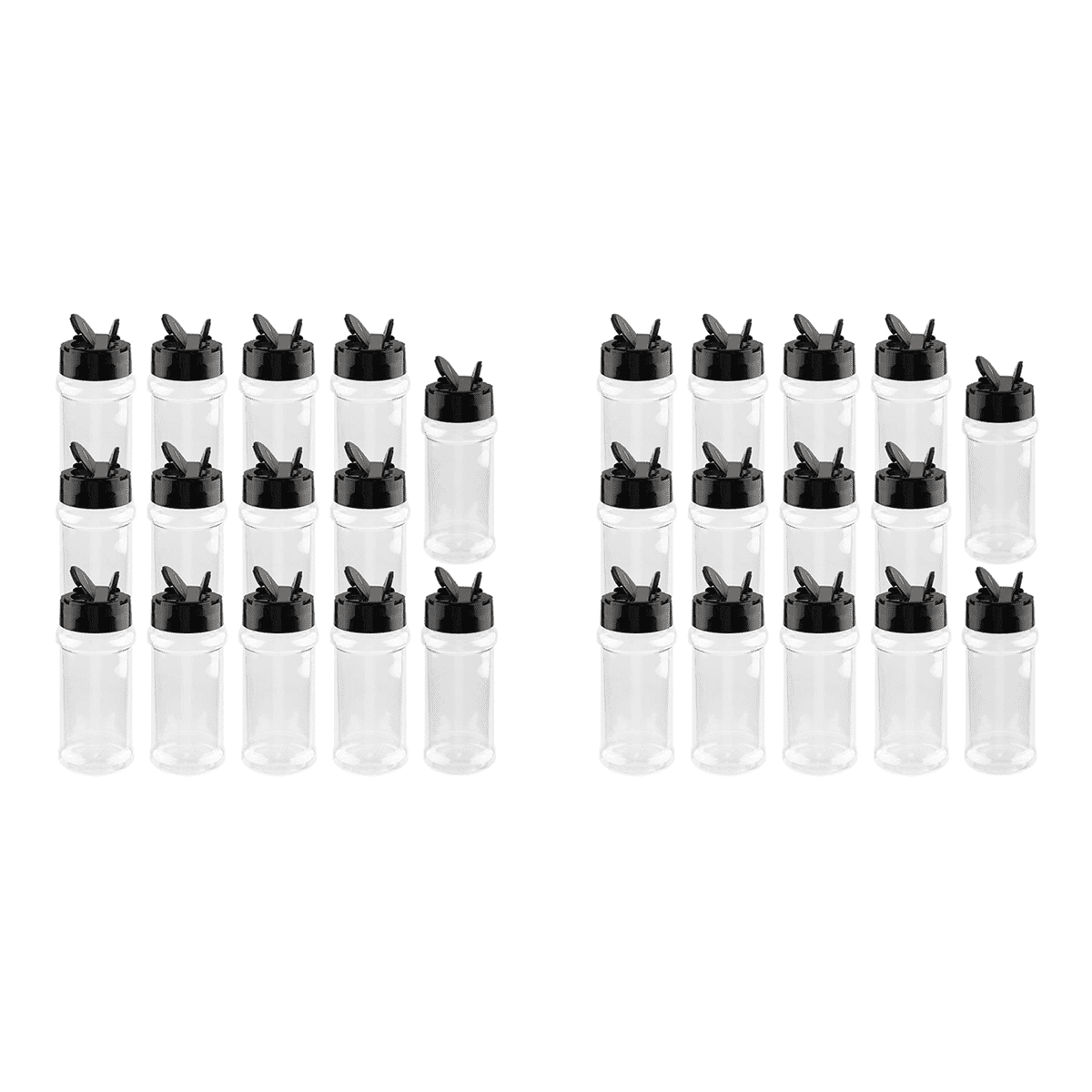 28 Pack 8 Oz 250ml Plastic Spice Jars with Shaker Lids Empty Seasoning ...