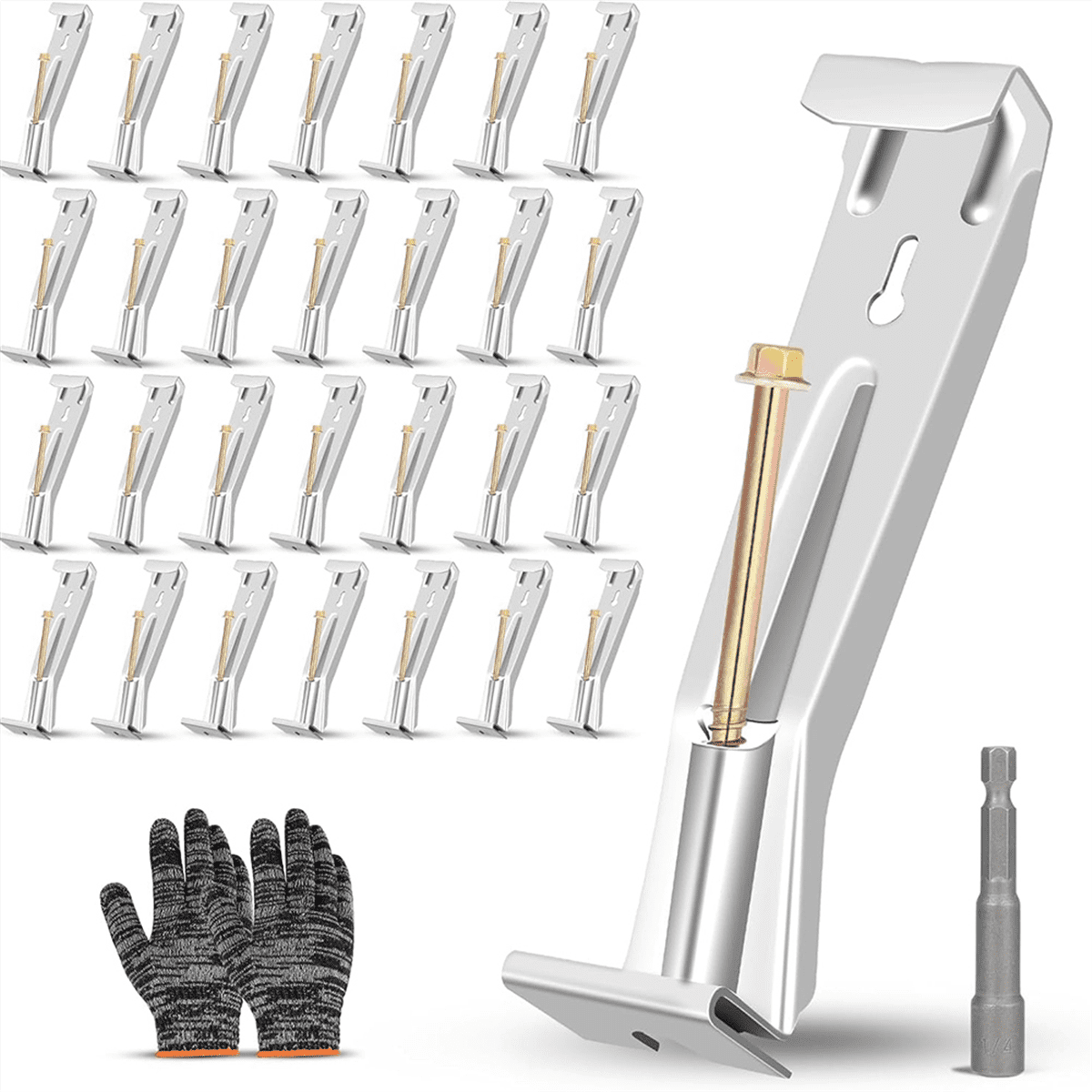 28-Pack Concealed Gutter Brackets, Sturdy Rain Brackets with Screws and ...