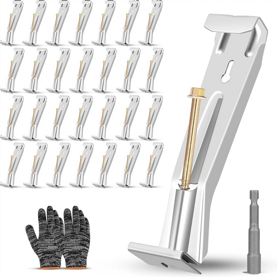 28-Pack Concealed Gutter Brackets, Sturdy Rain Brackets with Screws and ...