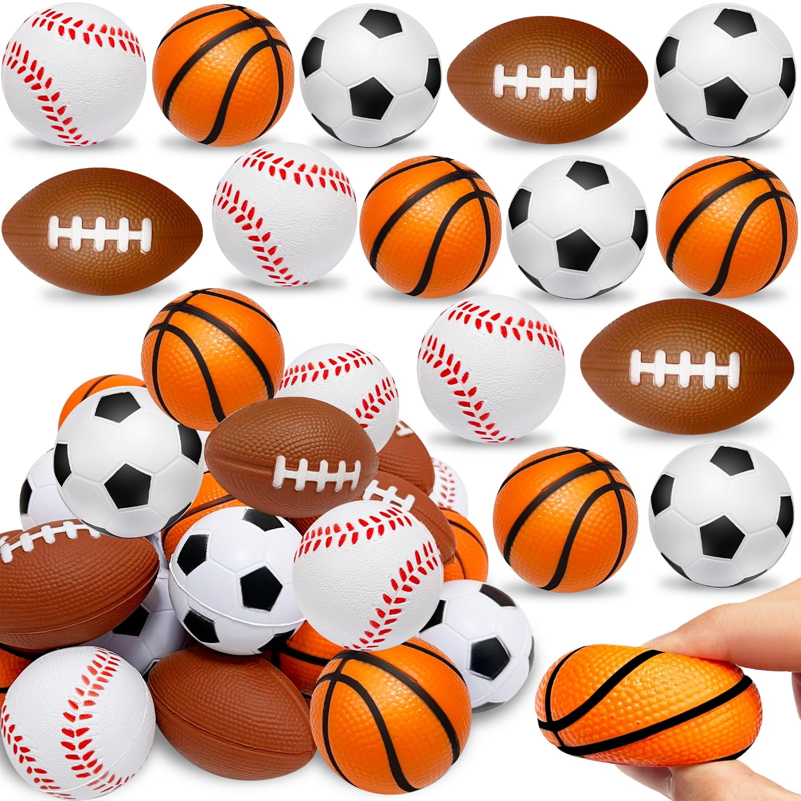 28 Pack GiftsITSC for Kids Classroom Sports Stress Ball - Baseball ...