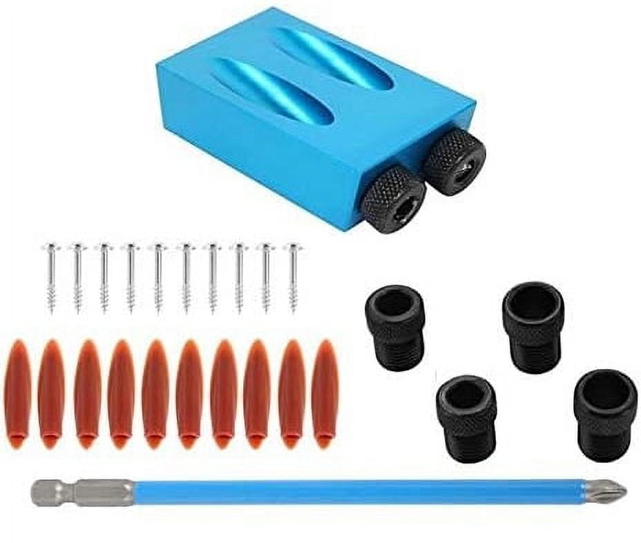 28 Pack Pocket Hole Screw Jig Dowel Drill Joinery Kit Carpenters Wood ...