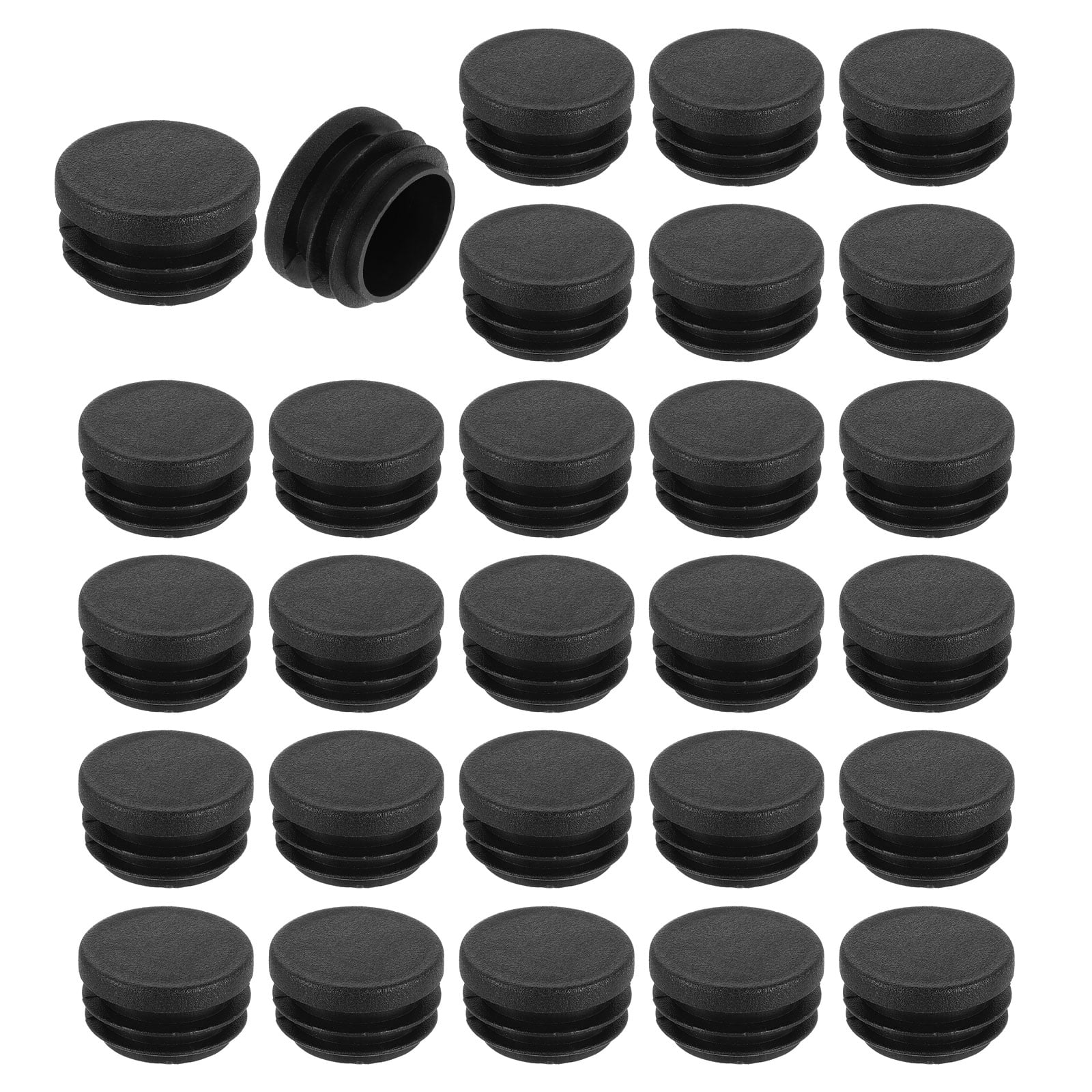 28 Pack Round Plastic Plug, Black Tubing End Cap Plugs, 30mm(1.18 Inch ...