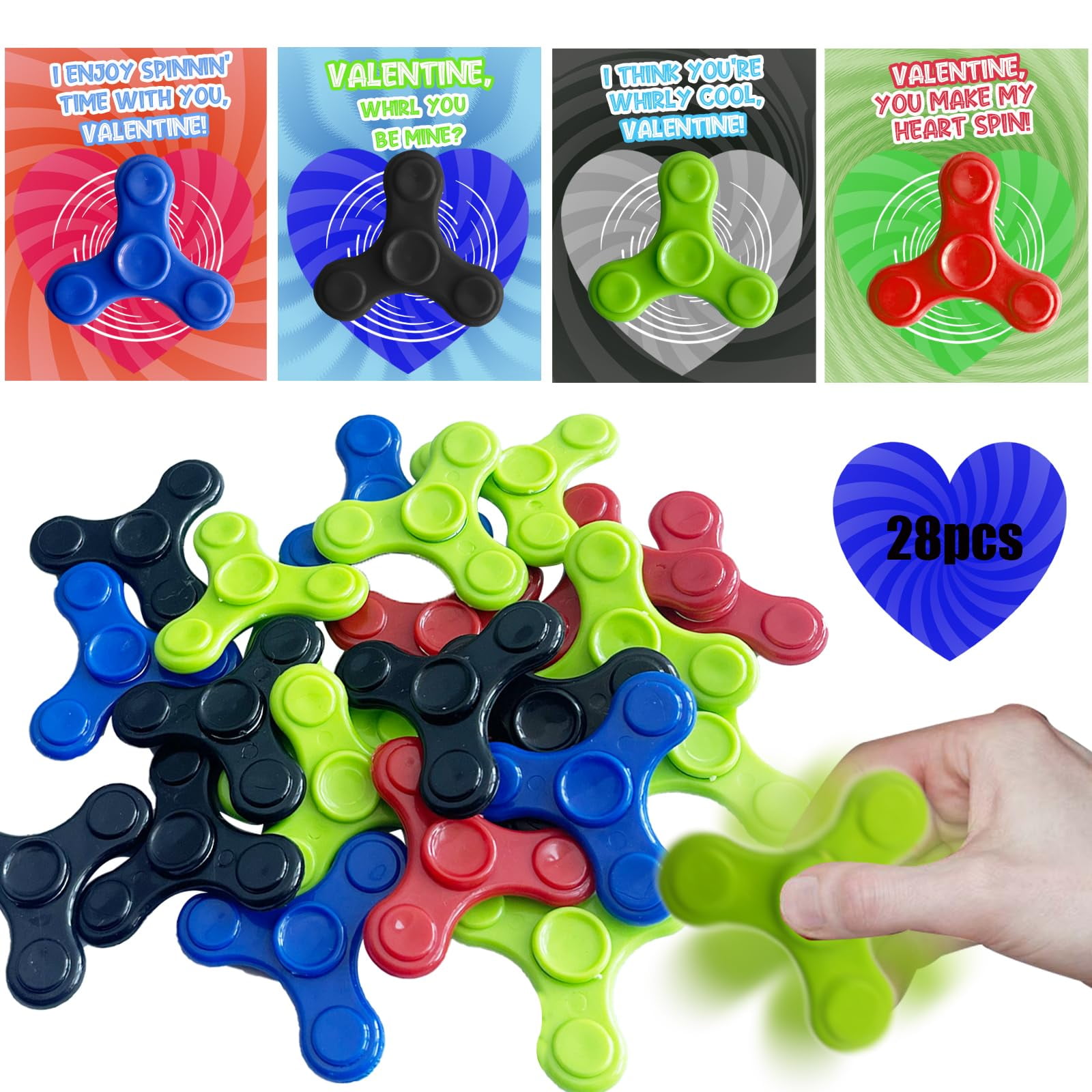 28 Pack Valentines Day Gifts for Kids with Fidget Toys and Valentines ...