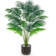 28" Palm Tree Large Artificial Potted Indoor for Porch Patio Living ...