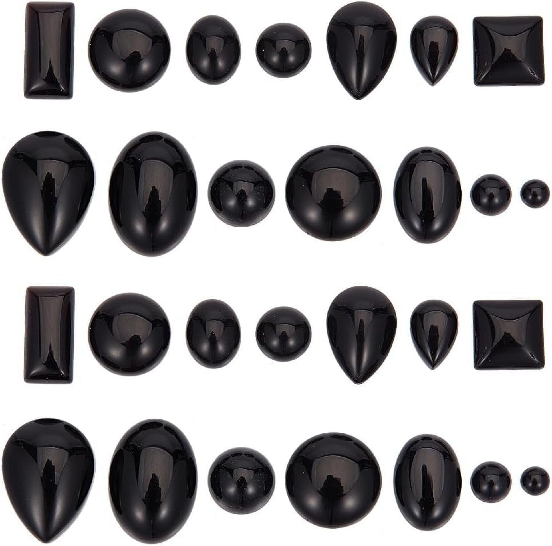 28 Pcs 14 Styles Gemstone Cabochons Mixed Shape Flatback Gemstones ...
