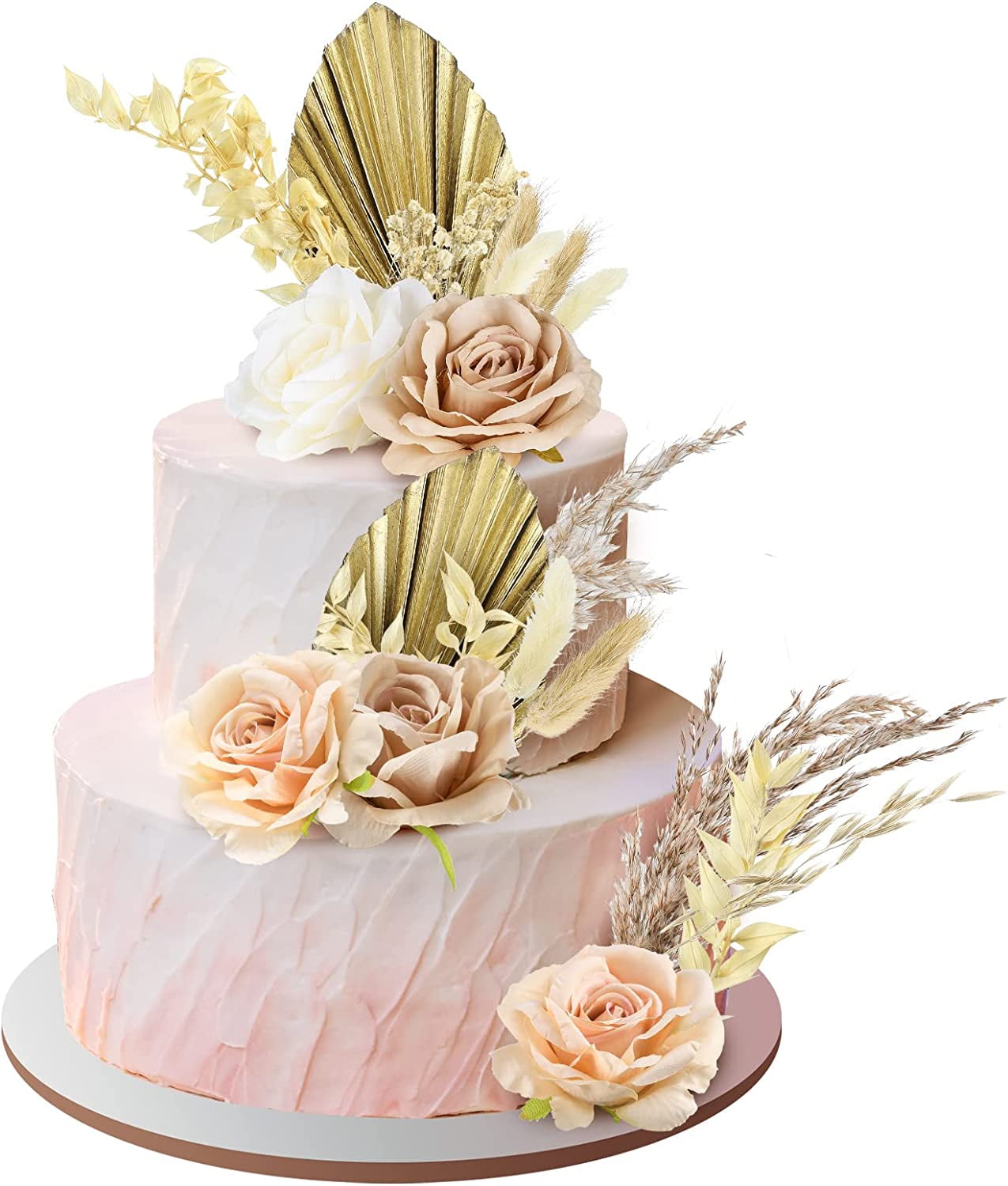 28 Pcs Boho Cake Topper Decorations Vintage Artificial Rose Flowers ...