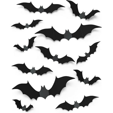 Halloween Bats Wall Decor – Lighted 3D Bat Stickers Assorted Size for ...