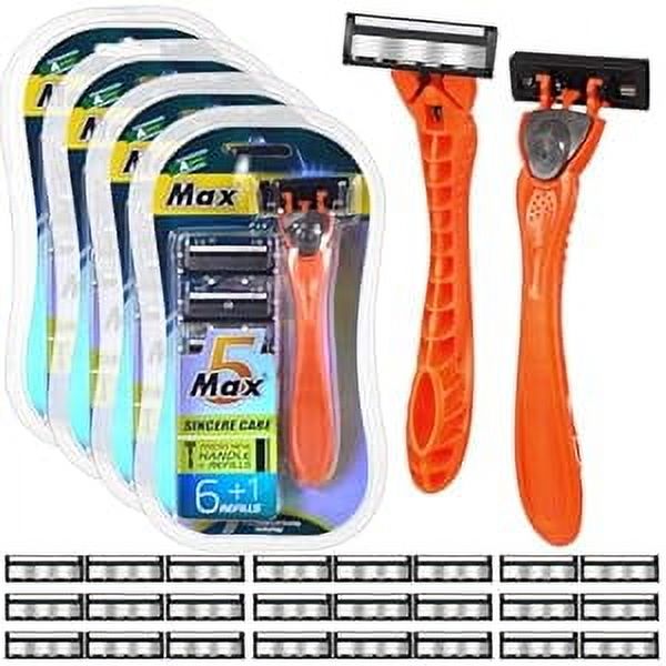 28 Pcs Mens Razors Set 5 Blade Razors for Men Sensitive Skin Razor ...