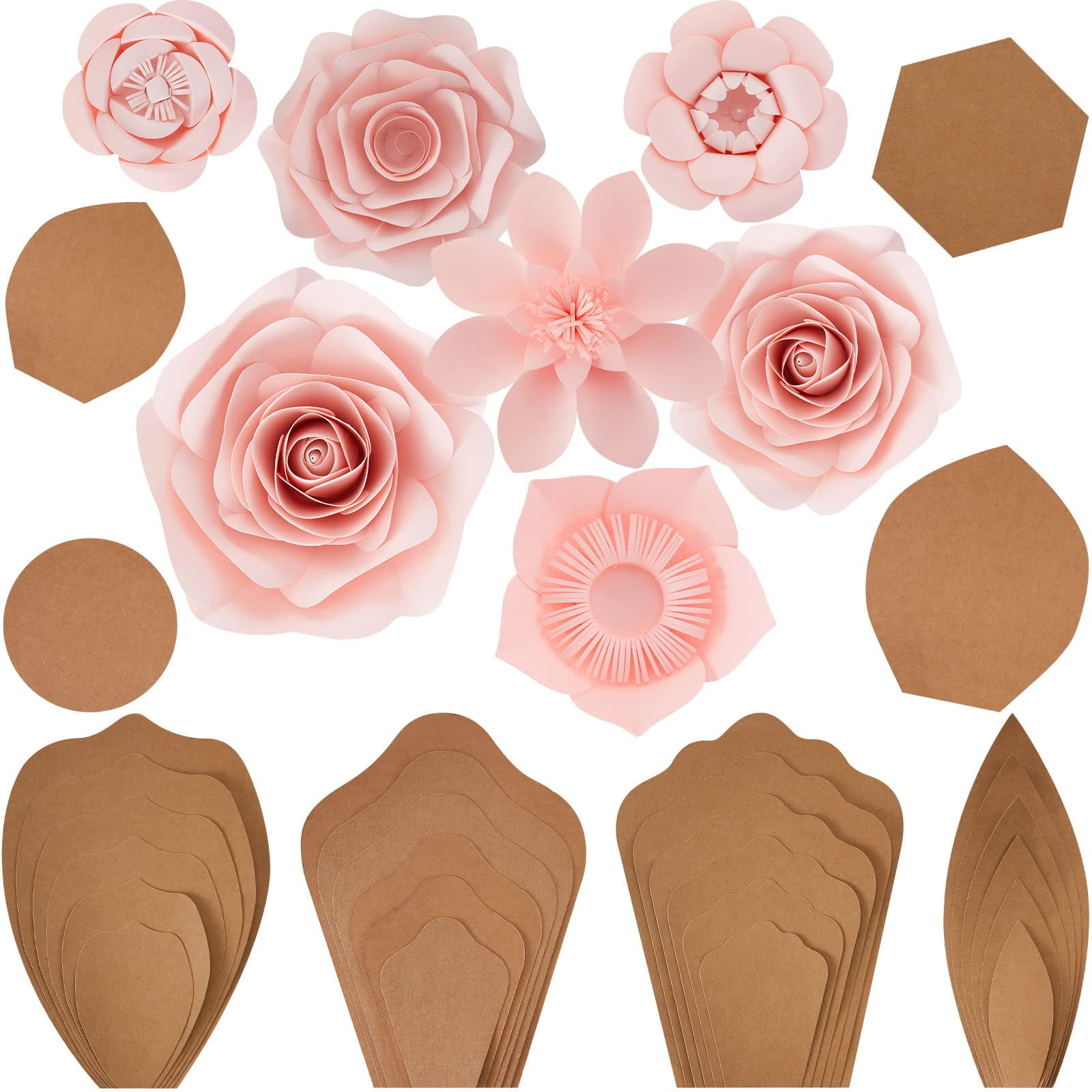 28 Pcs Paper Flowers AIF9 Template Kit DIY Paper Flower Decorations for ...