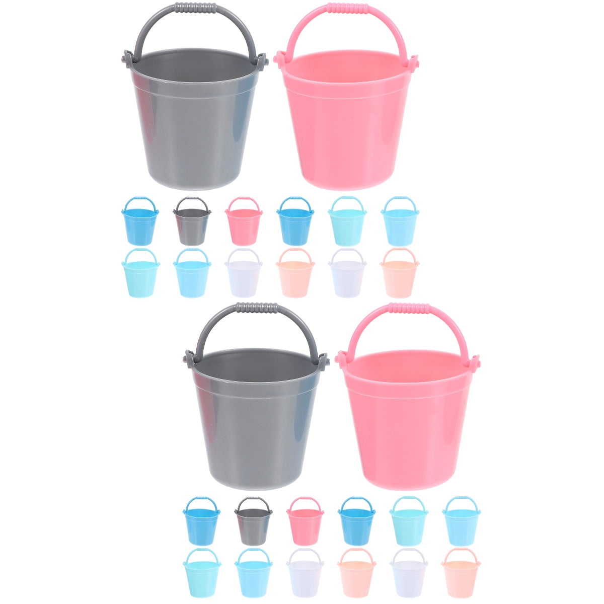 28 Pcs Small Bucket Models Mini Bucket Toy Kid Toys Kids Pretend Toys ...