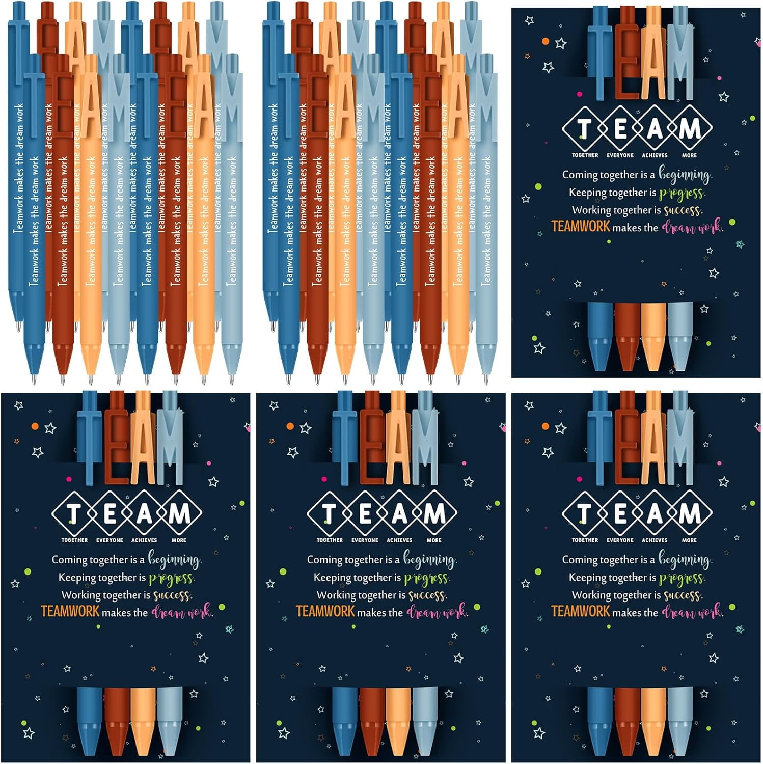 28 Pcs Team Appreciation Gift Pens Bulk Teamwork Ballpoint Pens 5 Team ...